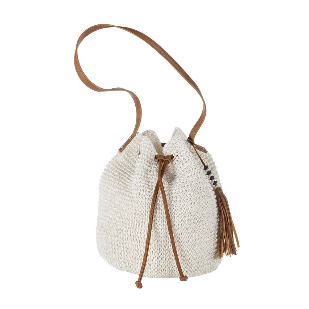 BRAIDED RAFFIA NAUTICAL BAG