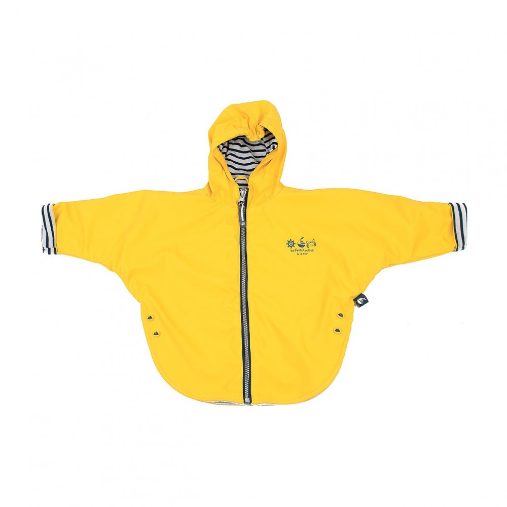 "TYPHON" NAUTICAL YELLOW RAIN PONCHO FOR BABIES