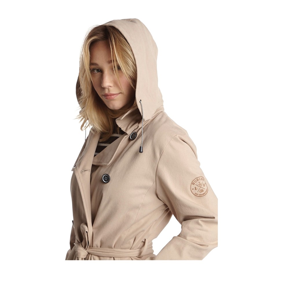 "MARLEN" WOMEN'S NAUTICAL BEIGE TRENCH COAT