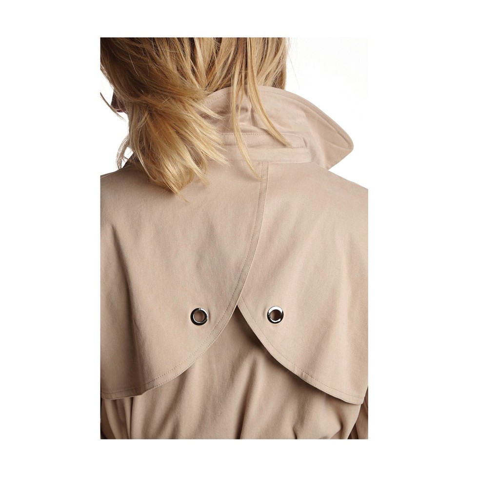 "MARLEN" WOMEN'S NAUTICAL BEIGE TRENCH COAT
