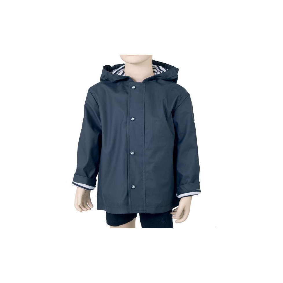 "NUAGE" NAVY BLUE NAUTICAL RAINCOAT