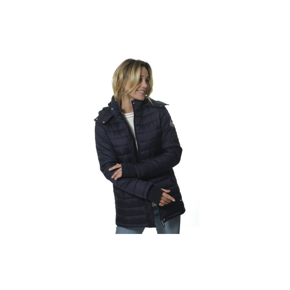 "ALARIA" CHAQUETA PARKA AZUL MARINO ACOLCHADA MUJER