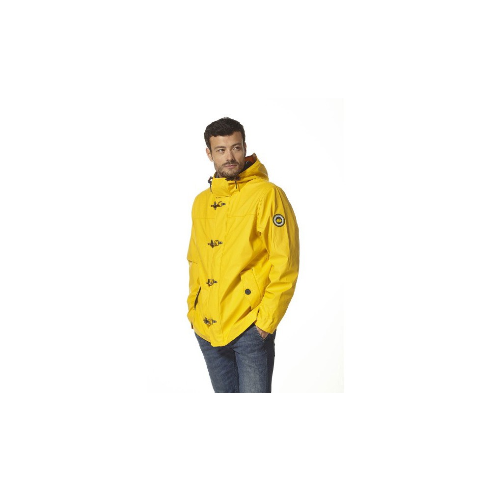 Talla XXXL "ASENSIO" CHAQUETA CHUBASQUERO IMPERMEABLE ADULTO AMARILLO