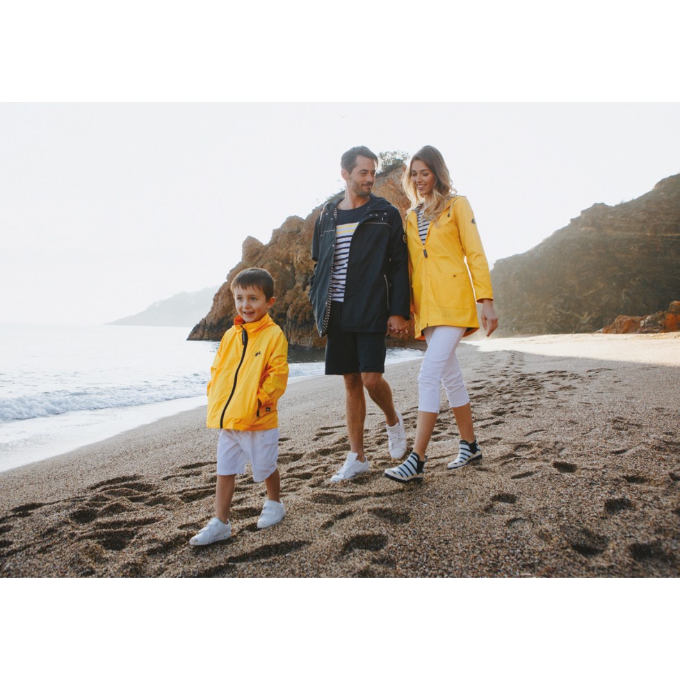 "VENTO" YELLOW NAUTICAL WINDBREAKER RAINCOAT FOR KIDS