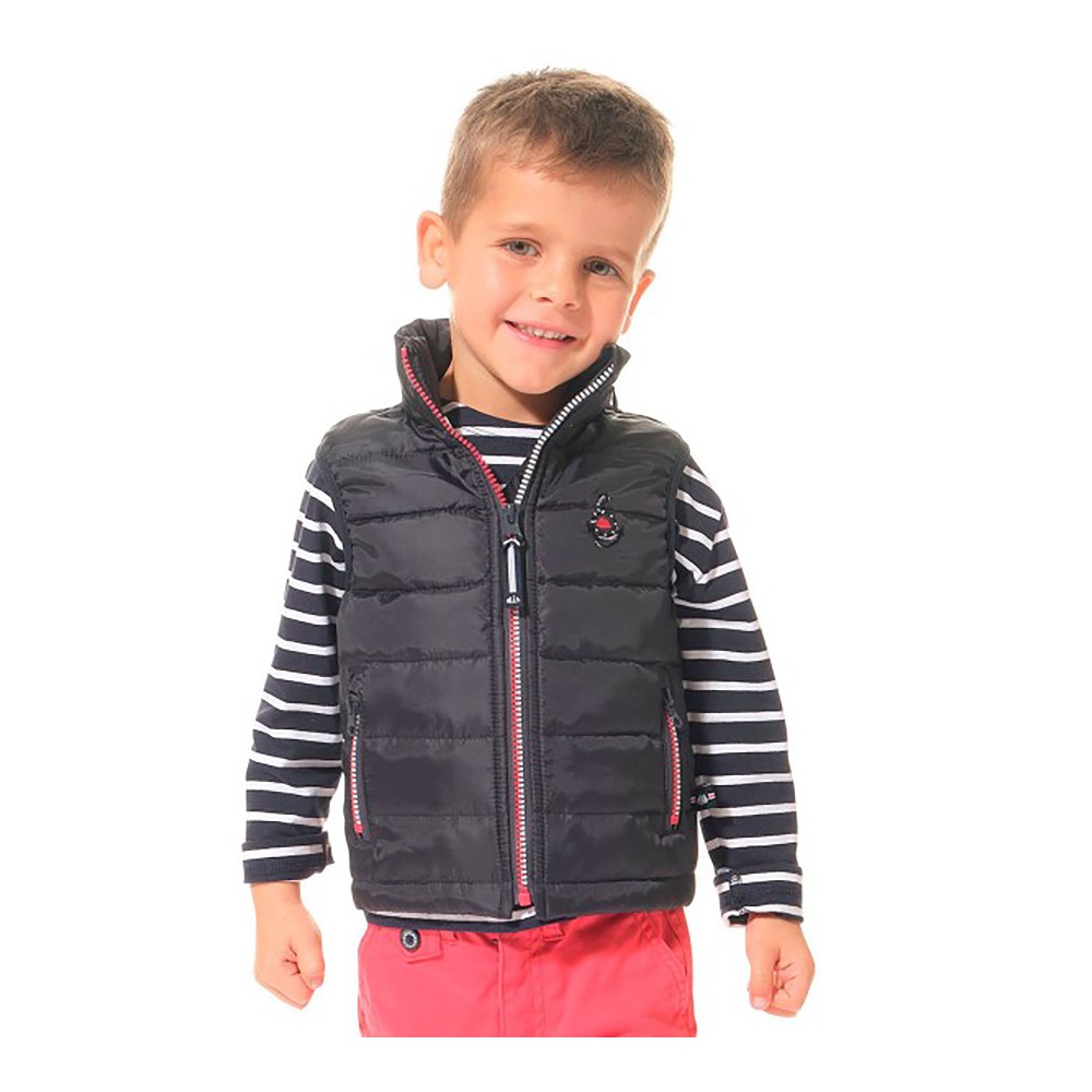"SIR" NAVY BLUE DOWN VEST FOR KIDS