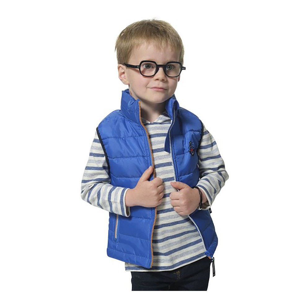 "SIR" ELECTRIC BLUE DOWN VEST FOR KIDS