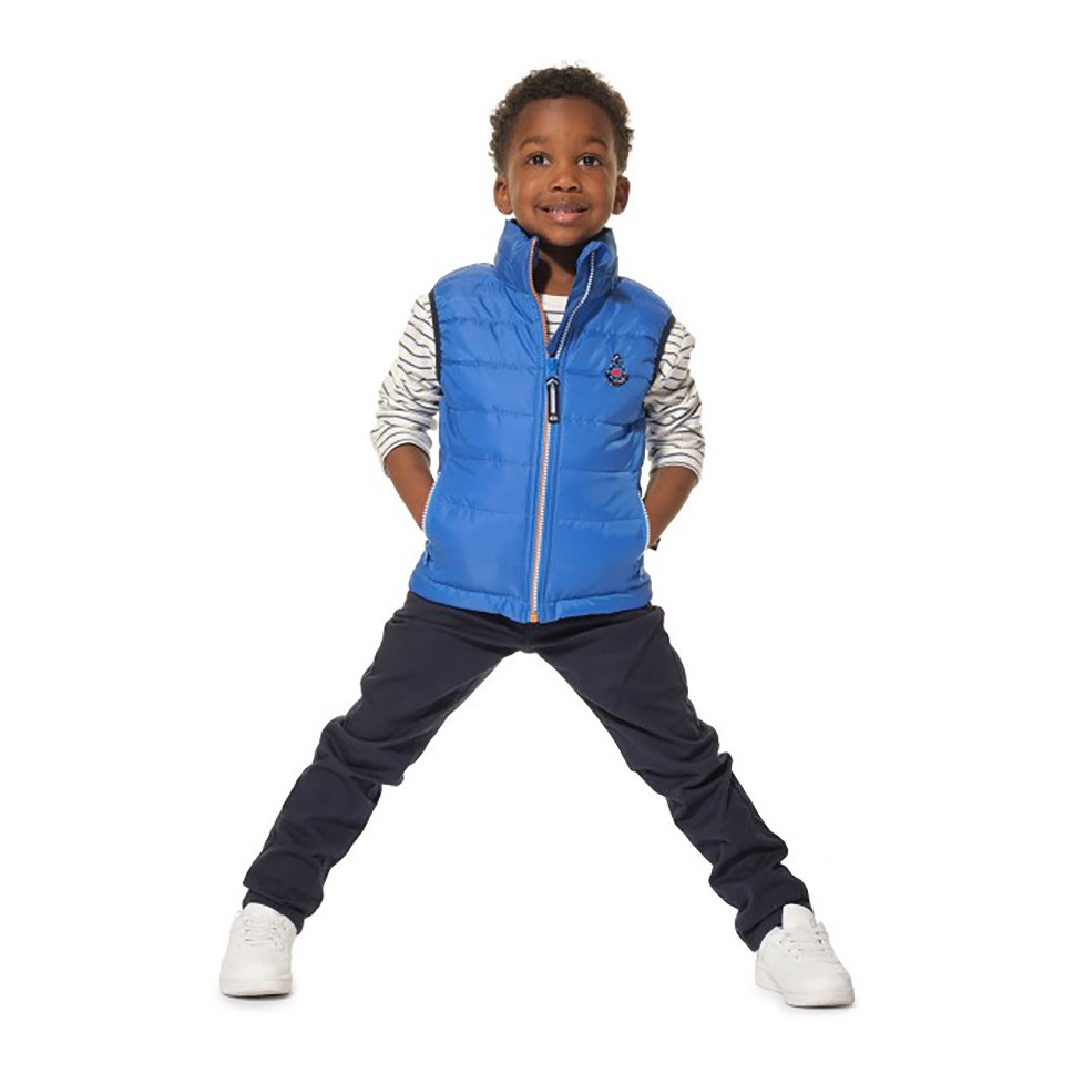 "SIR" ELECTRIC BLUE DOWN VEST FOR KIDS
