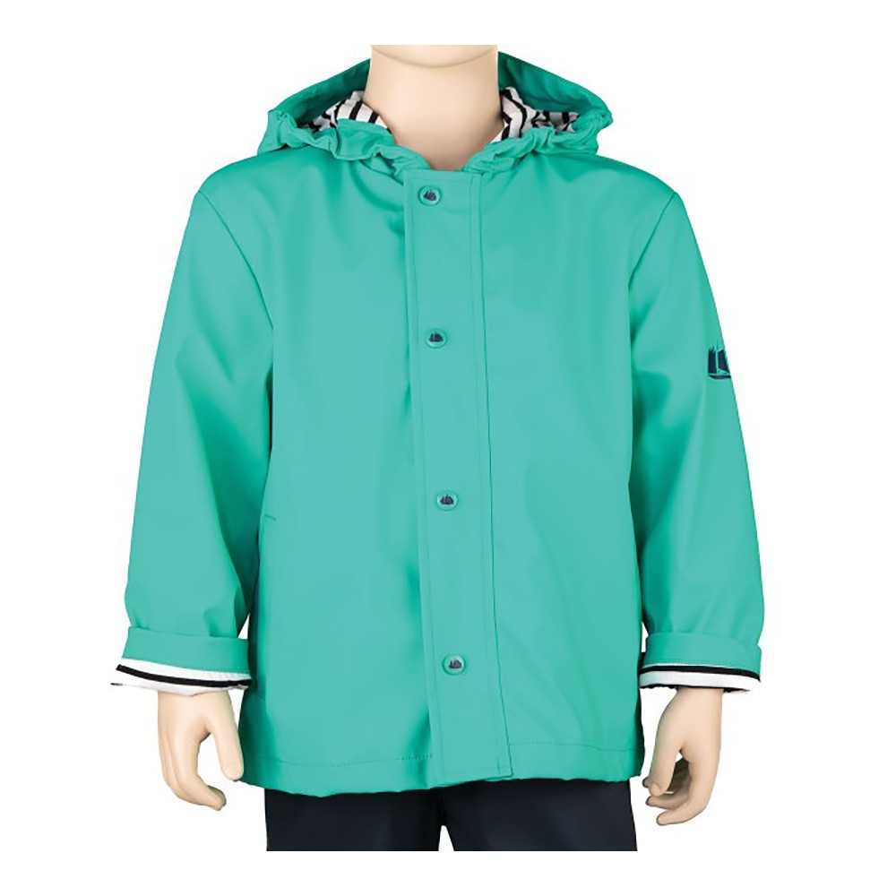 "NUAGE" CHILDREN'S TURQUOISE NAUTICAL RAINCOAT