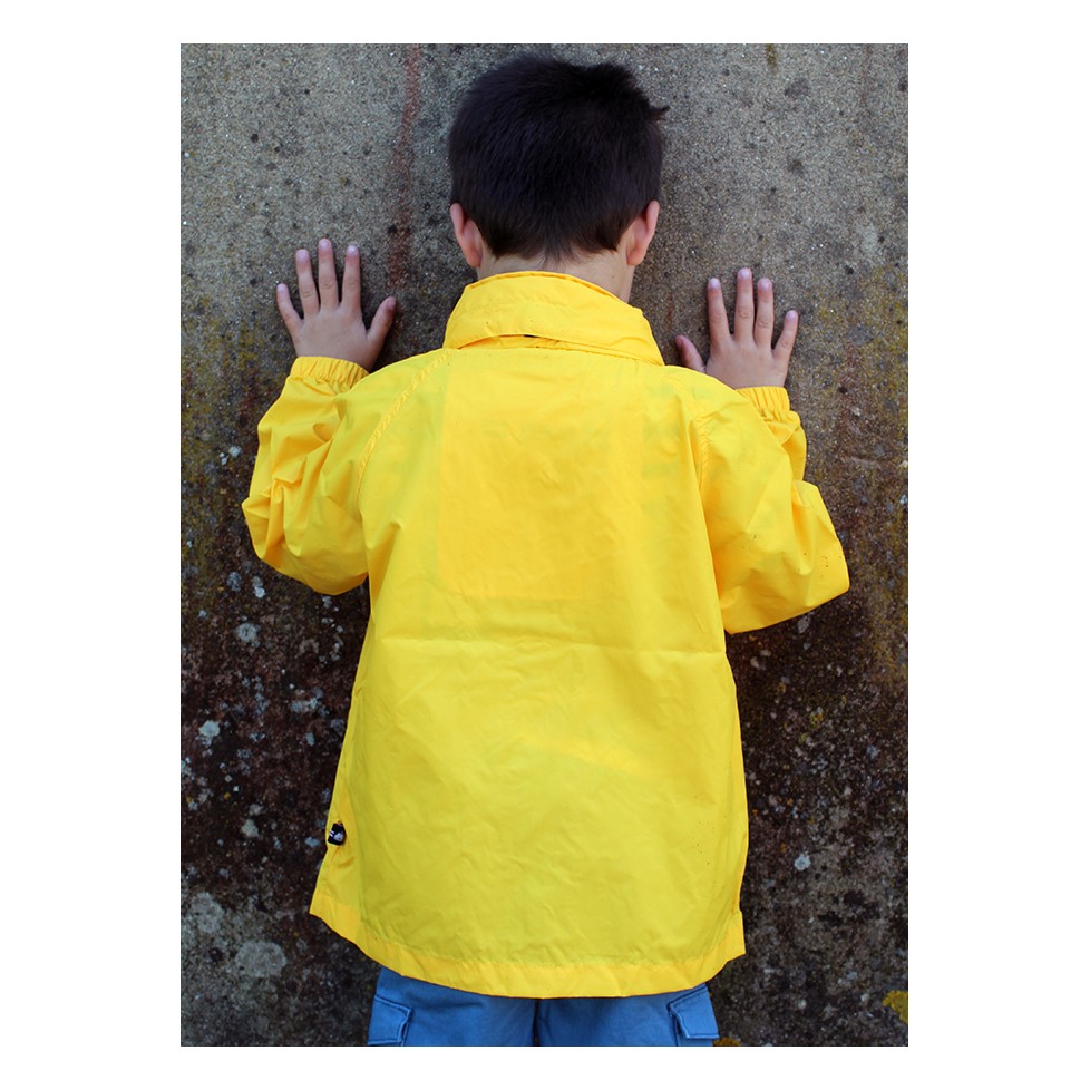 "VENTO" YELLOW NAUTICAL WINDBREAKER RAINCOAT FOR KIDS