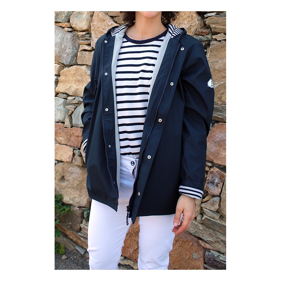 "NIMBUS" UNISEX NAUTICAL NAVY BLUE RAINCOAT