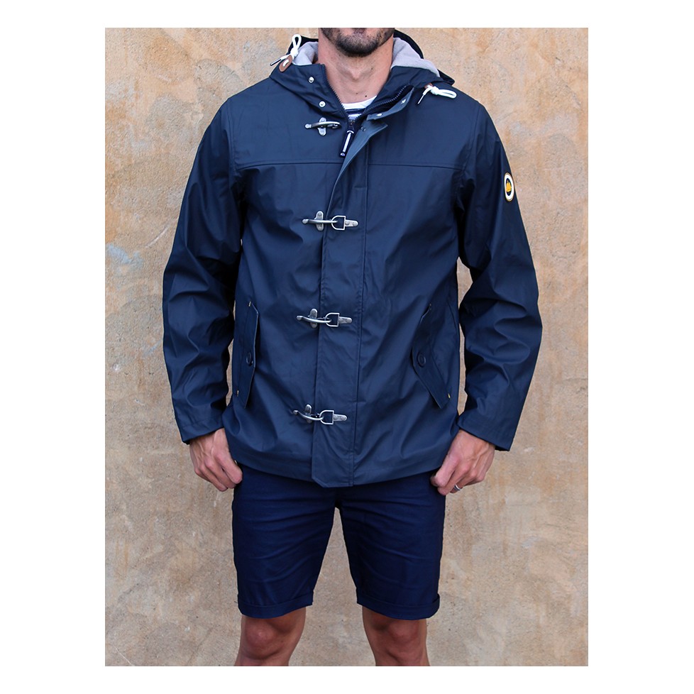 "ALPHONSE" MEN'S NAVY BLUE RAINCOAT