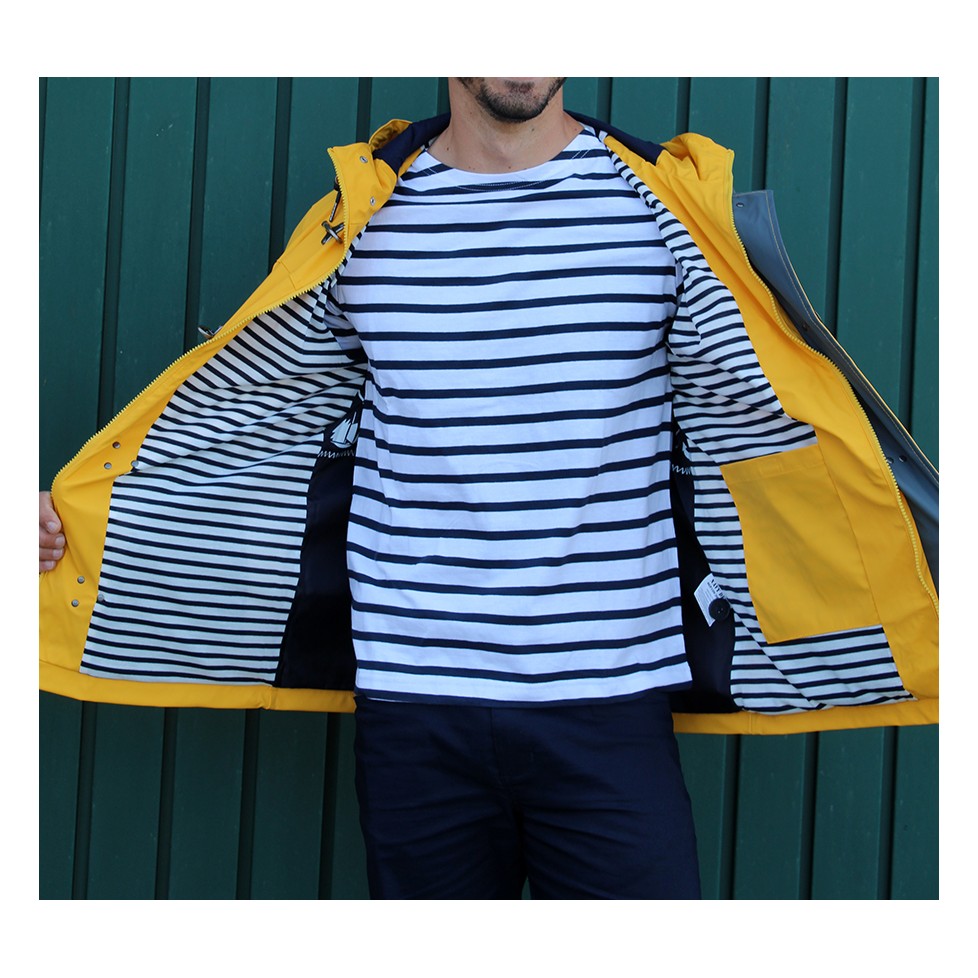 Talla XXXL "ASENSIO" CHAQUETA CHUBASQUERO IMPERMEABLE ADULTO AMARILLO