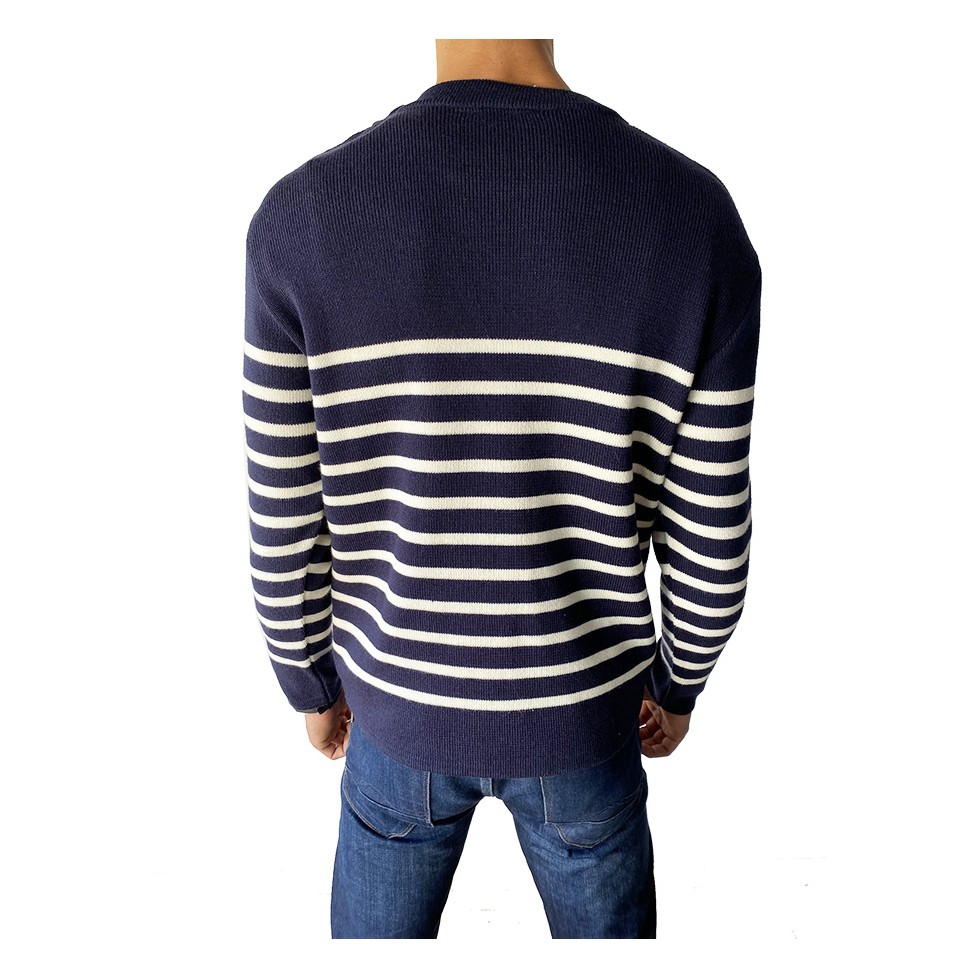 "JUPITER" NAUTICAL MERINO WOOL MEN'S SWEATER