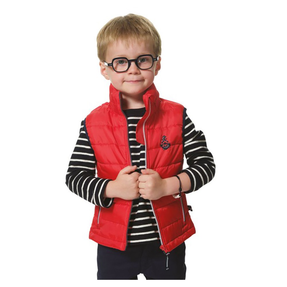 "SIR" RED DOWN VEST FOR KIDS