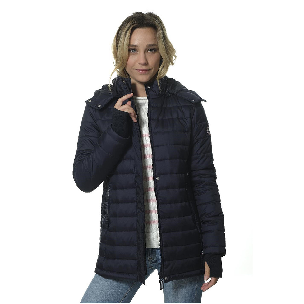 "ALARIA" CHAQUETA PARKA AZUL MARINO ACOLCHADA MUJER
