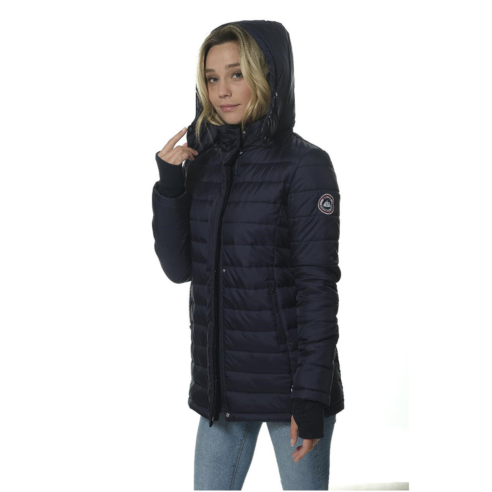 "ALARIA" CHAQUETA PARKA AZUL MARINO ACOLCHADA MUJER