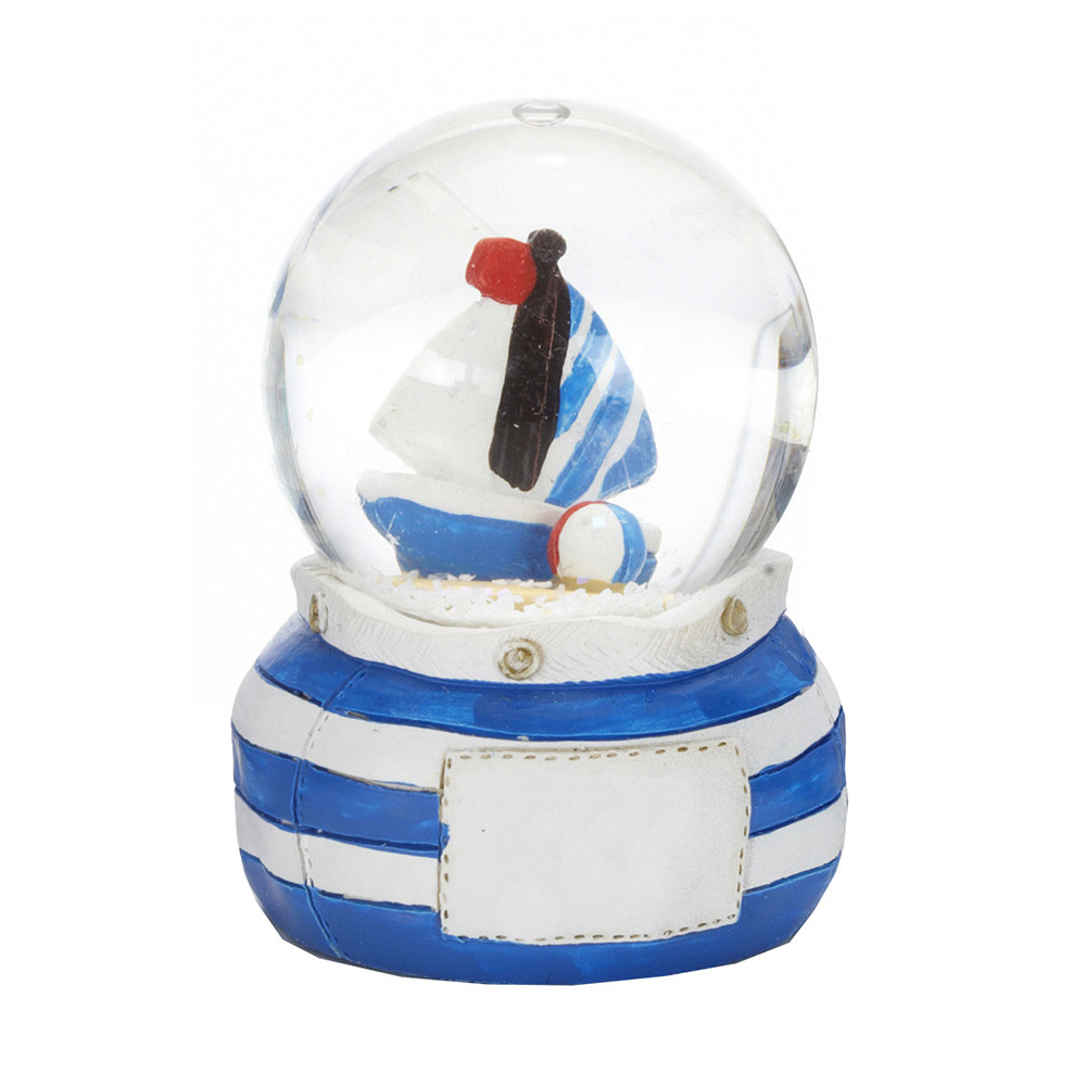 BOULE DE NEIGE AVEC VOILIER MARIN