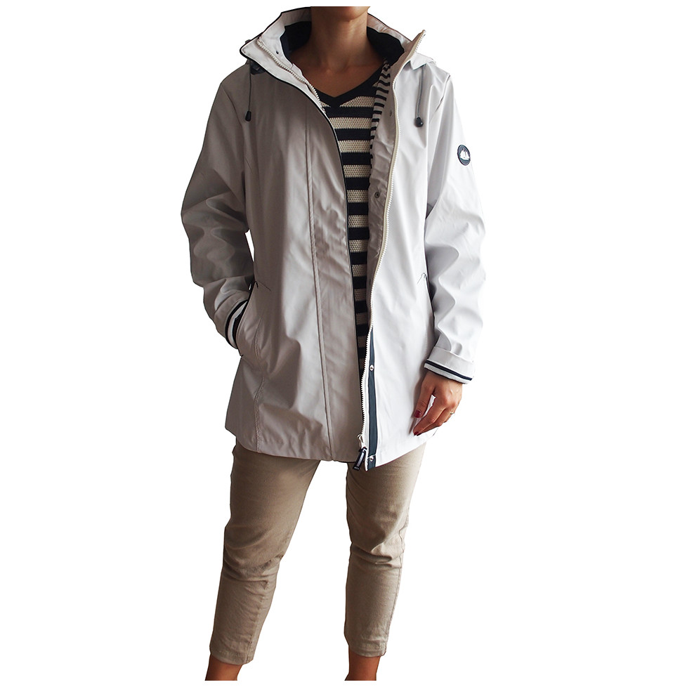 "AIGA" NAUTICAL WHITE WATERPROOF RAINCOAT