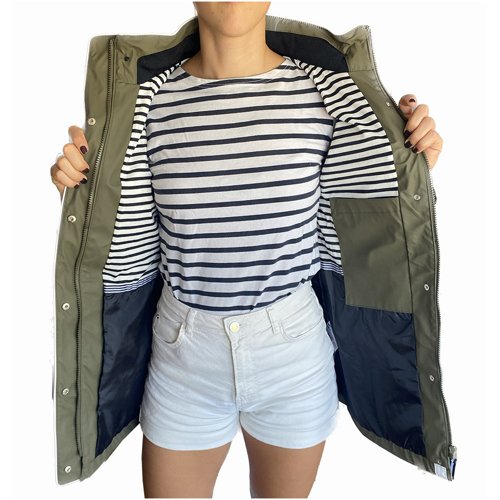 "AIGA" CIRÉ IMPERMÉABLE KAKI