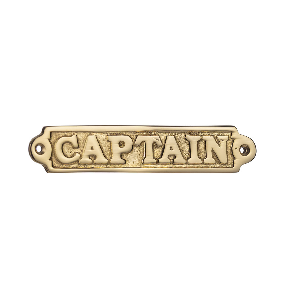 BRASS PLAQUE "CAPTAIN"