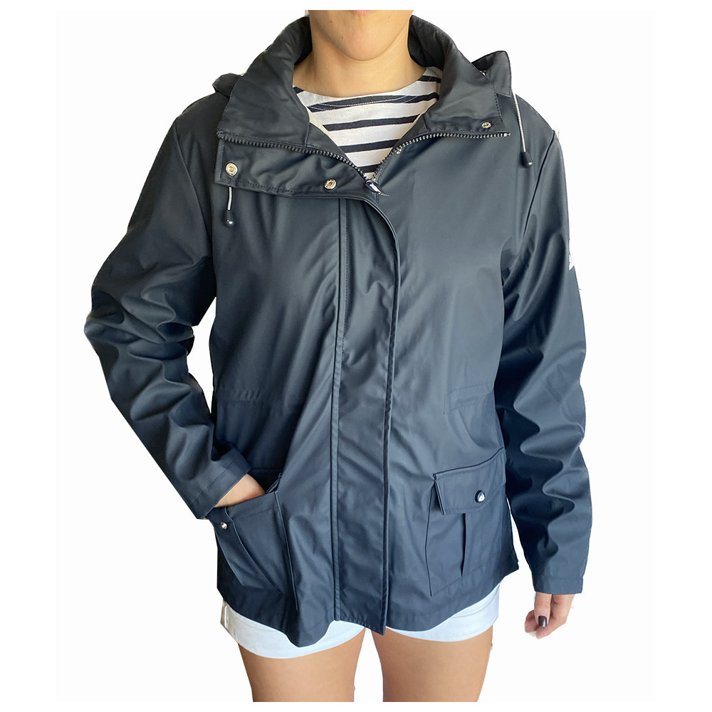 "ENORA" IMPERMÉABLE NAUTIQUE BLEU MARINE FEMME Hublot Mode Marine