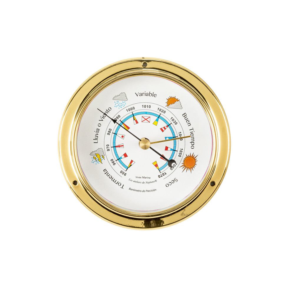 BARÓMETRO EN LATÓN IMEX MARINE 11,5 CM