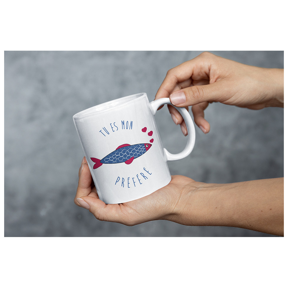 TAZA NÁUTICA "TU ES MON POISSON PRÉFÉRÉ"