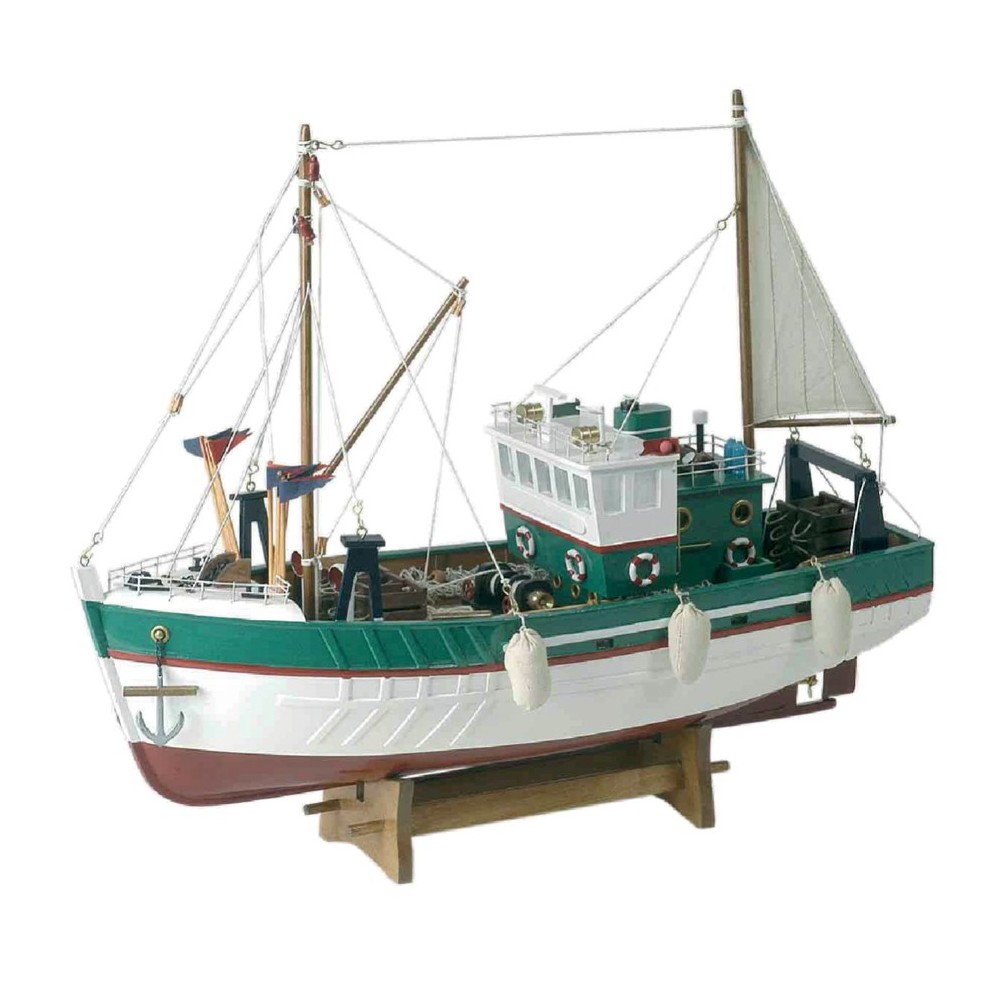 MAQUETA DE BARCO PESQUERO 47cm