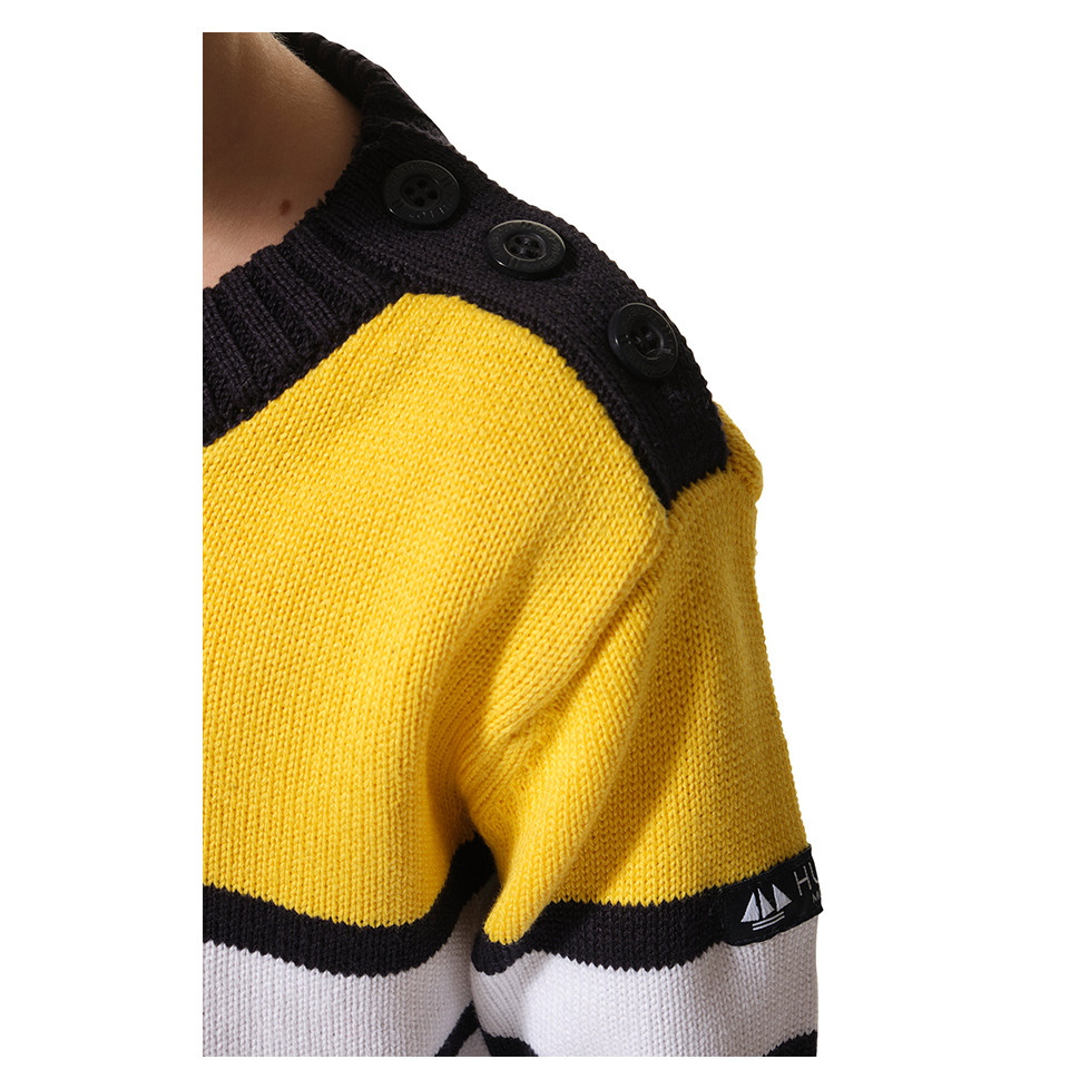 "M500" NAUTICAL JUMPER YELLOW, WHITE AND NAVY BLUE