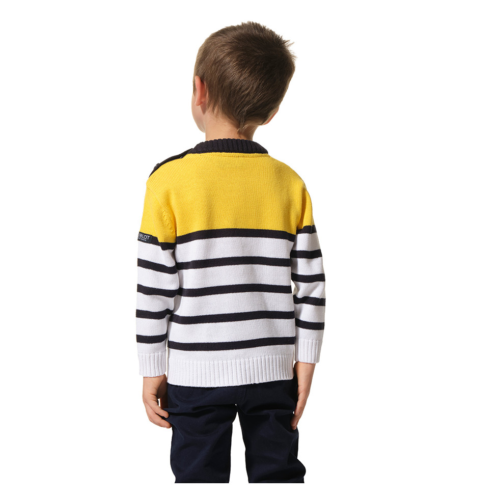 "M500" NAUTICAL JUMPER YELLOW, WHITE AND NAVY BLUE