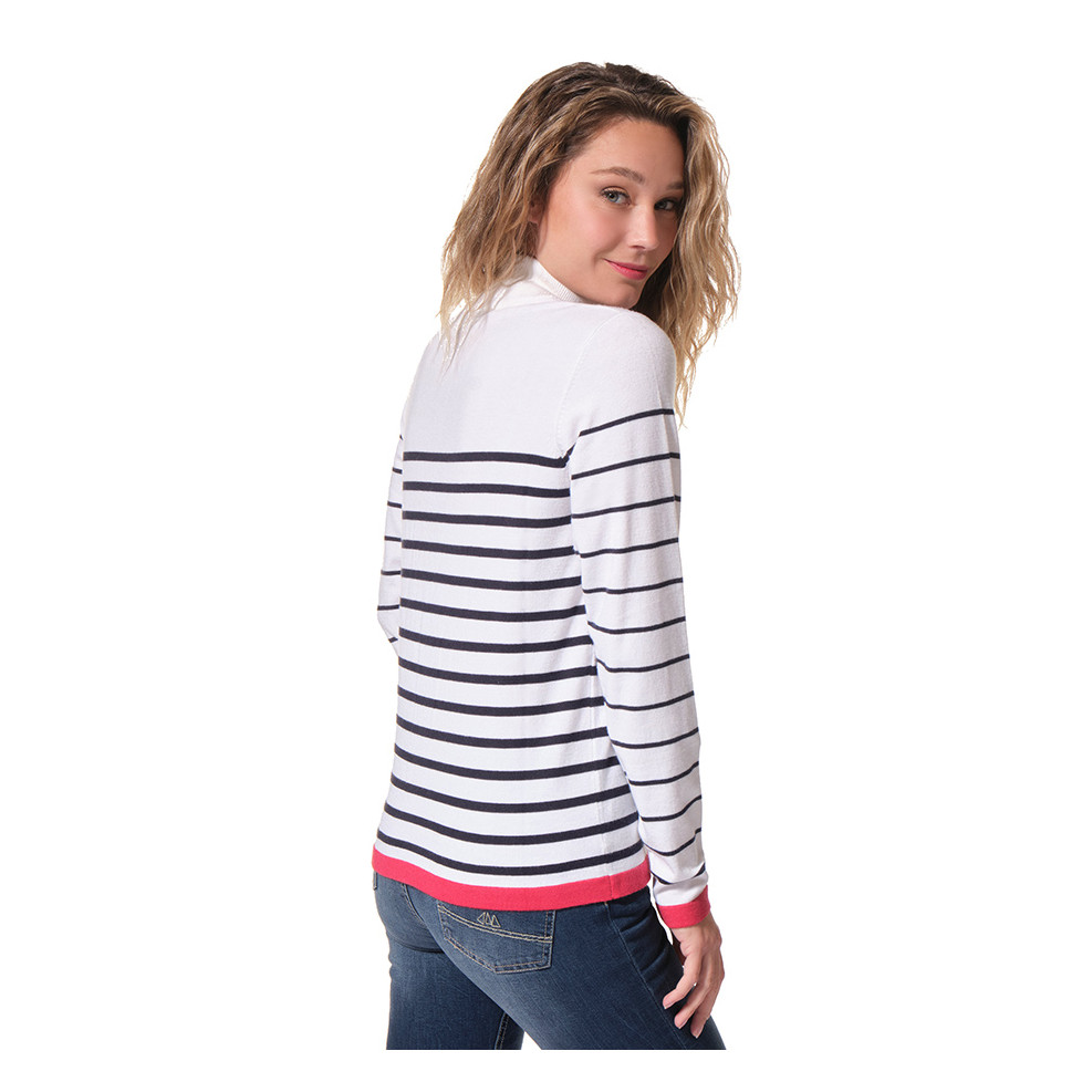 "MARIELLE" WOMEN'S NAUTICAL JACKET WHITE/BLUE